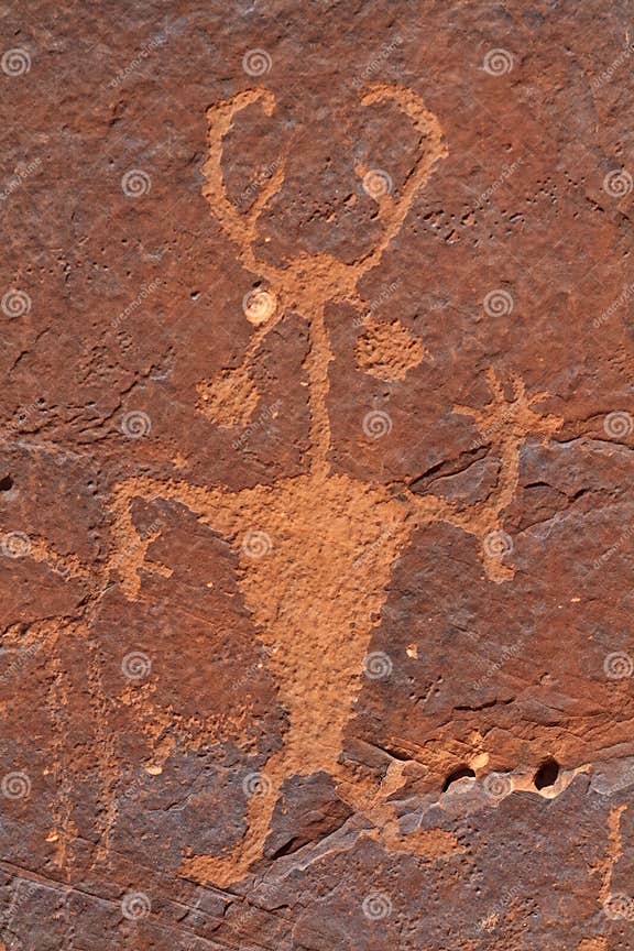 Moab Man Petroglyph stock photo. Image of formative, utah - 27239930