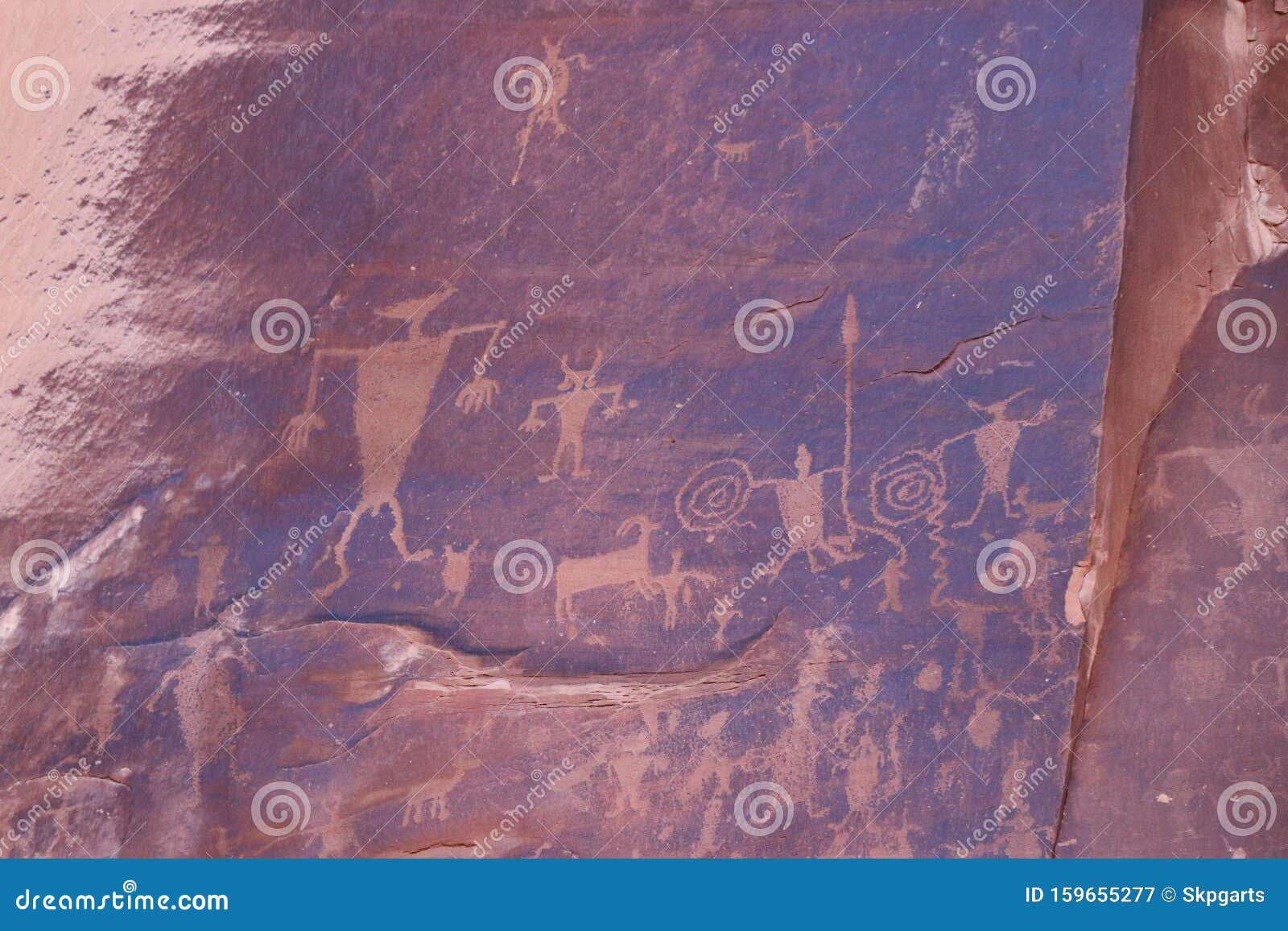 Moab Petroglyphs stock image. Image of moab, outdoors - 159655277