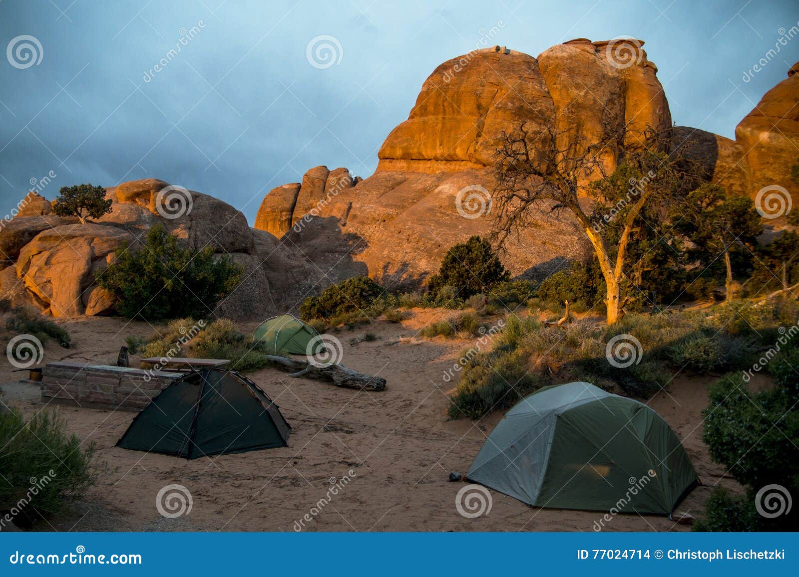 Moab Utah Arches National Camping Devils Camp 2 Stock Photo - Image of ...