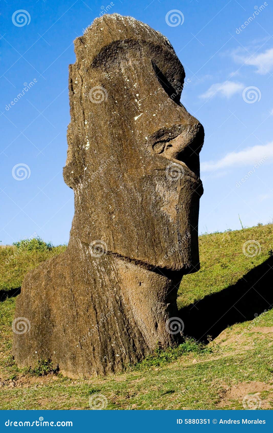 Moai stock image. Image of ancient, stone, native, pacific - 5880351
