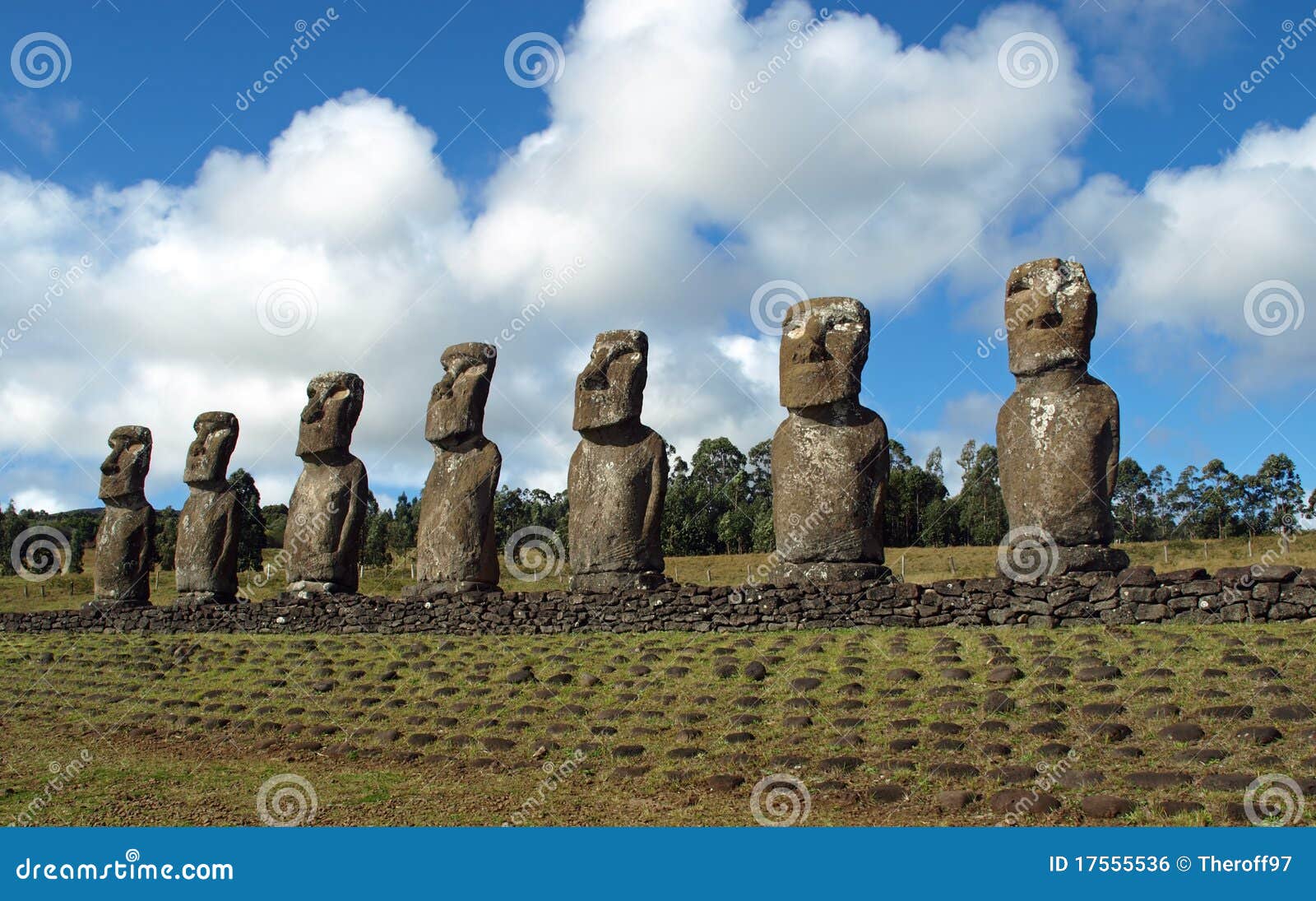 Moai on Easter Island stock photo. Image of polynesia - 17555536