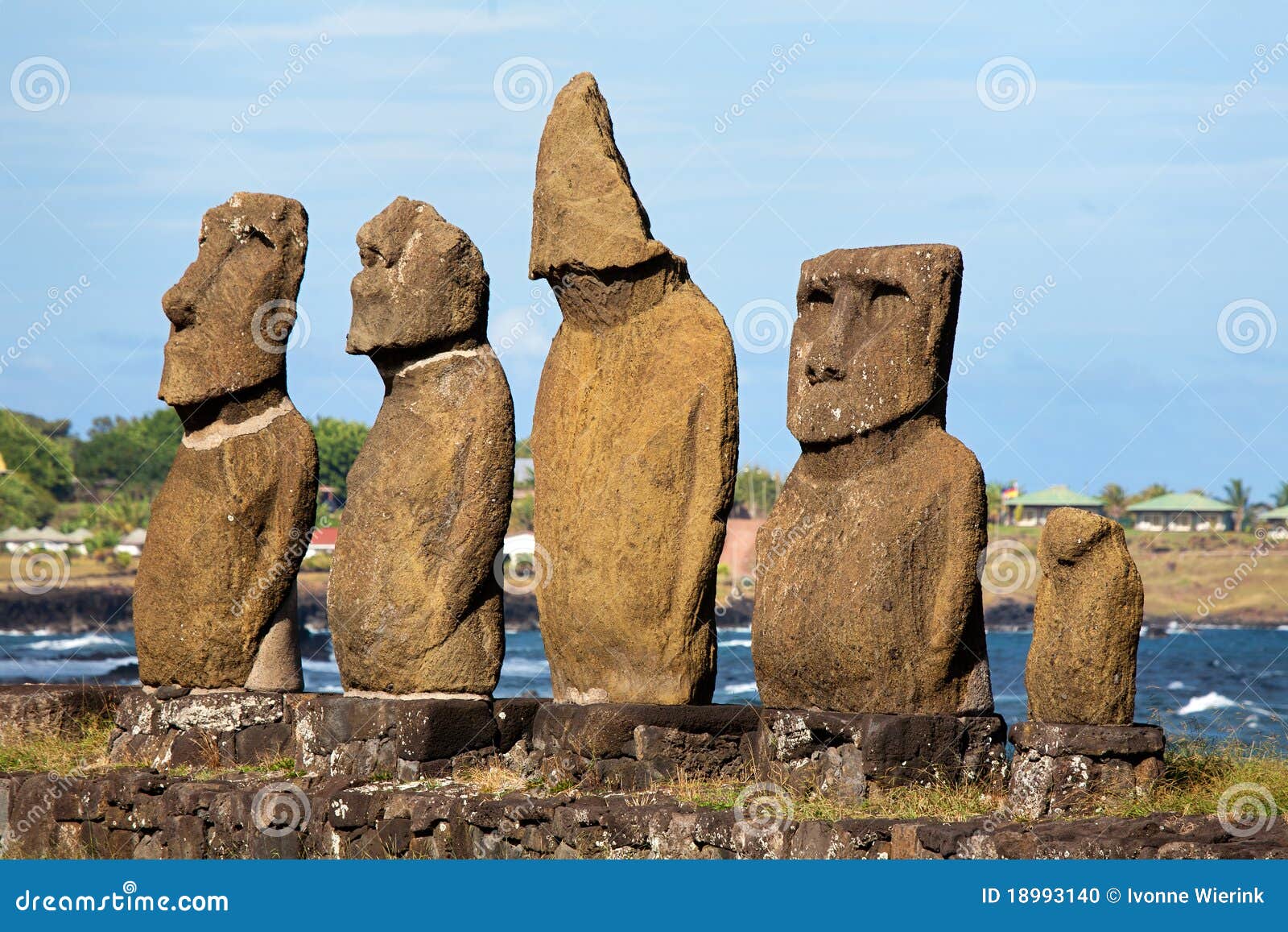 Moai at easter island stock photo. Image of polynesian - 18993140