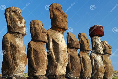 Moai on Easter Island stock image. Image of moai, traditional - 9856897