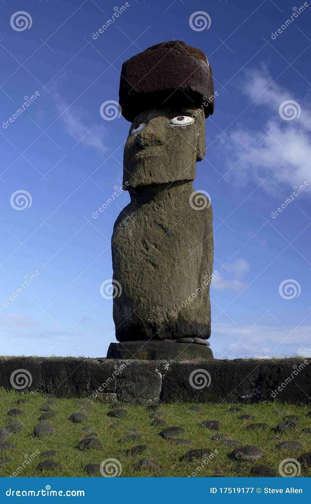 Moai on Easter Island - Pacific Ocean Stock Image - Image of ...