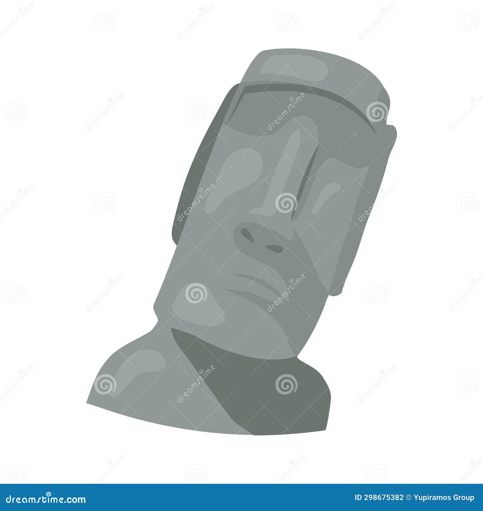 Moai Face Statue Illustration Stock Vector - Illustration of ancient ...
