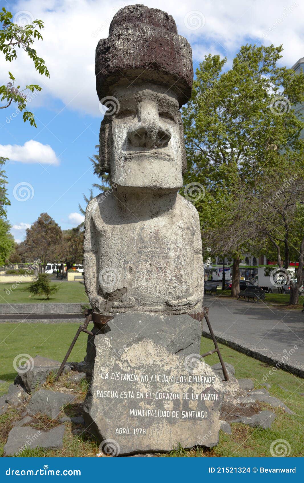 Moai head and surrounds stock photo. Image of polynesian - 21521324