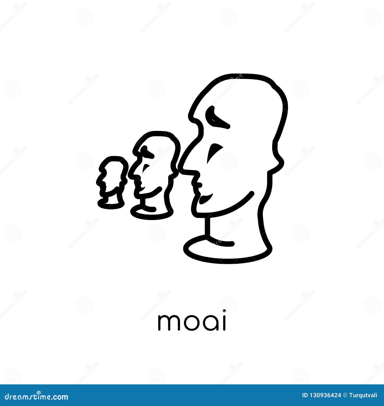 Moai Icon. Trendy Modern Flat Linear Vector Moai Icon on White B Stock ...
