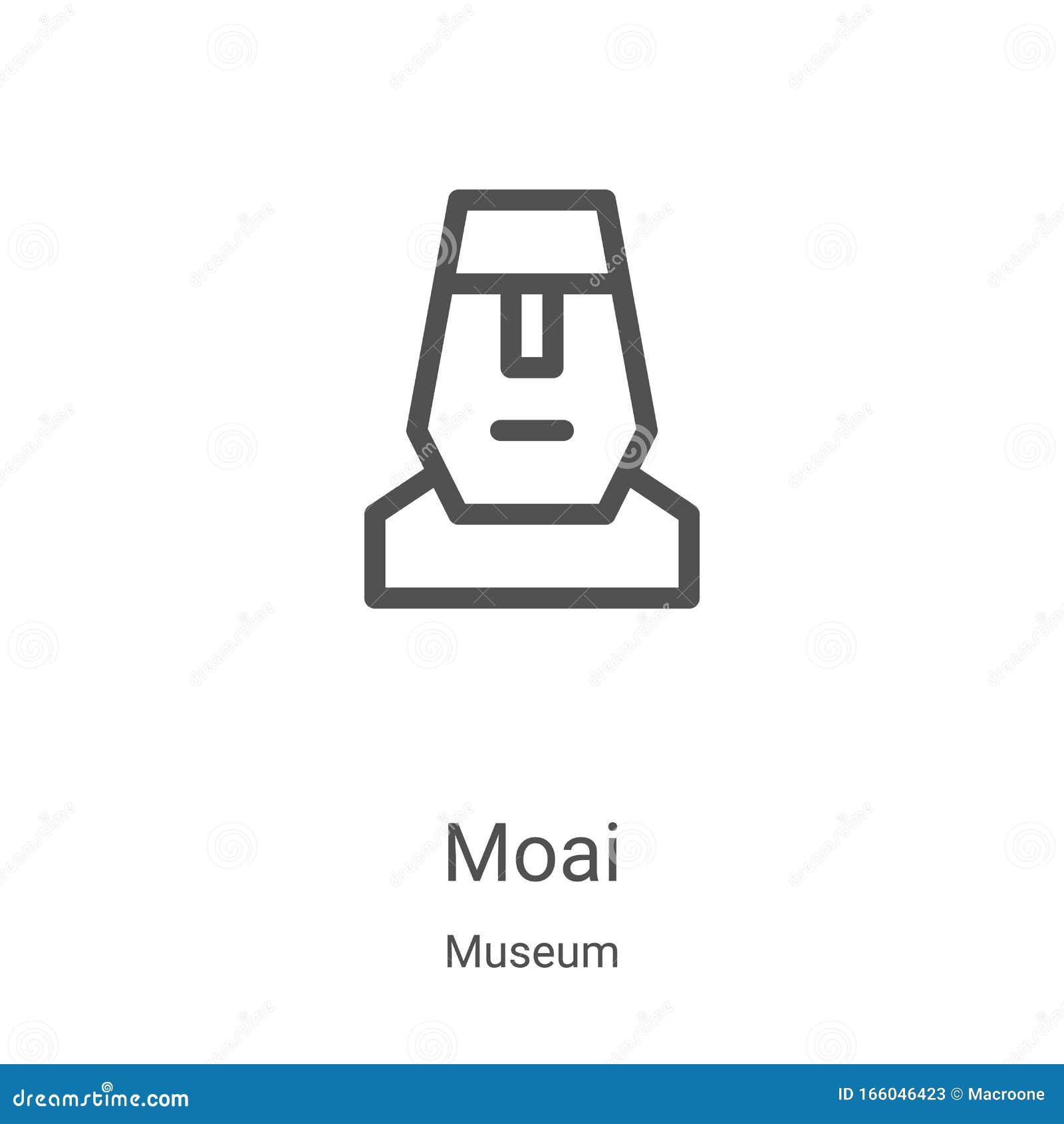 Moai Icon Vector from Museum Collection. Thin Line Moai Outline Icon ...
