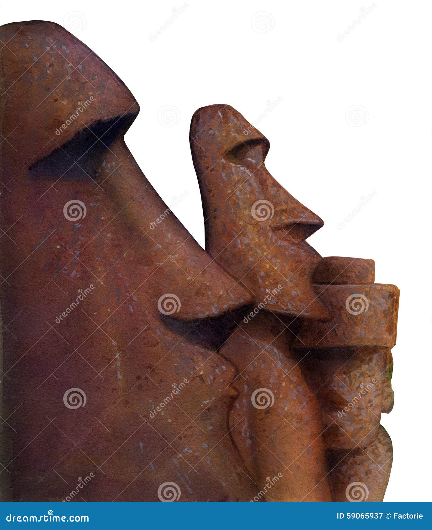 Moai stock illustration. Illustration of civilization - 59065937