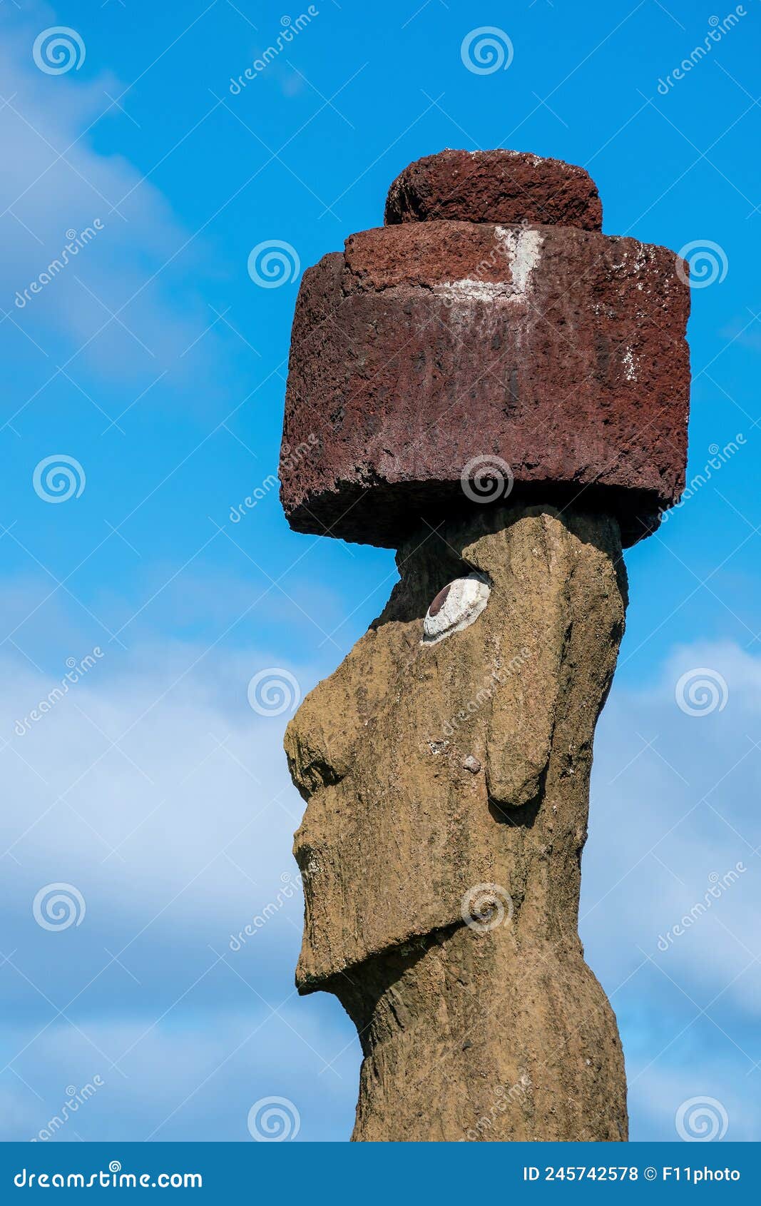 Moai Standing at Easter Island with Blue Sky Editorial Stock Photo ...