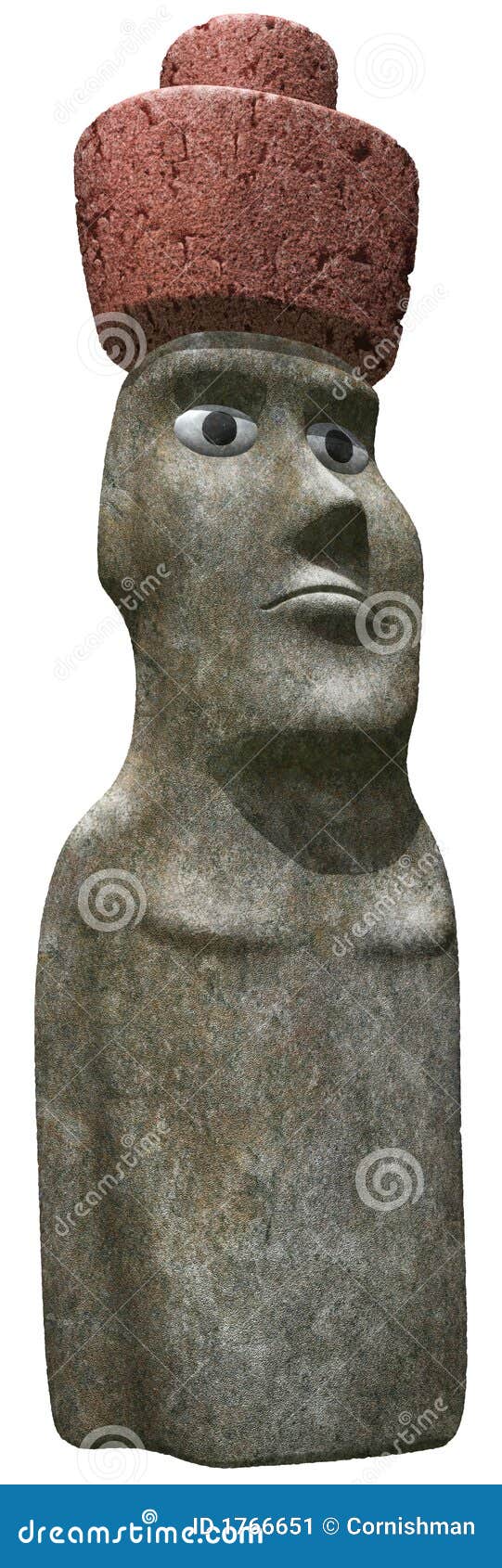 Moai Statue With Top Knot Easter Island, Chile Royalty-Free Stock Image ...
