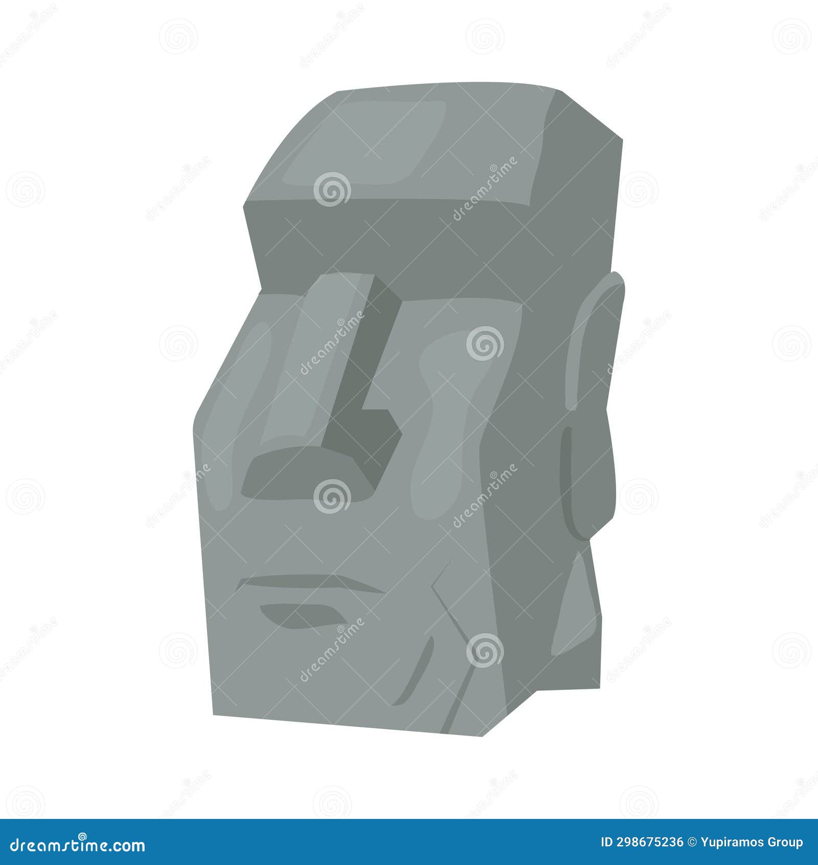 Moai statue design stock vector. Illustration of monument - 298675236