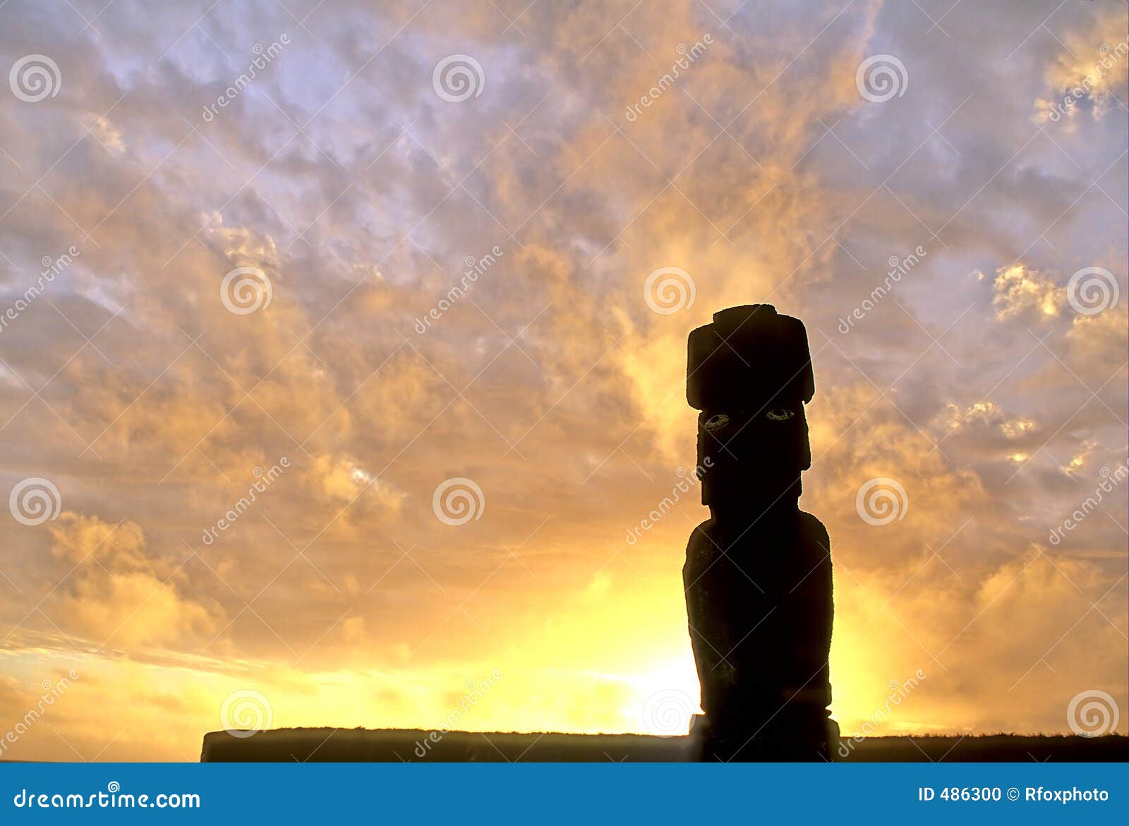 Moai statue- Easter Island stock photo. Image of religious - 486300