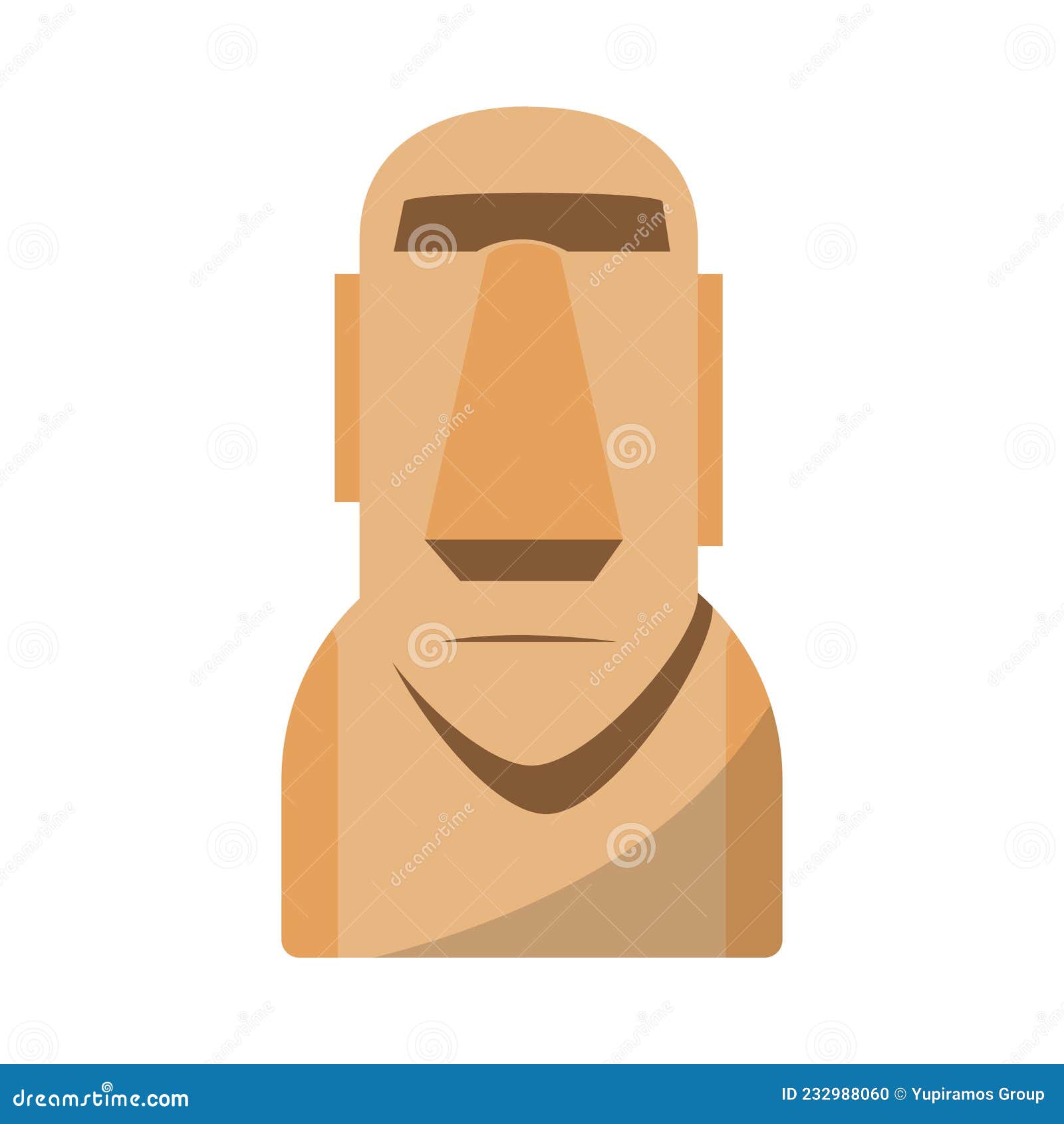 Moai Statue Icon Logo Vector Object Illustration Design, Easter Island ...