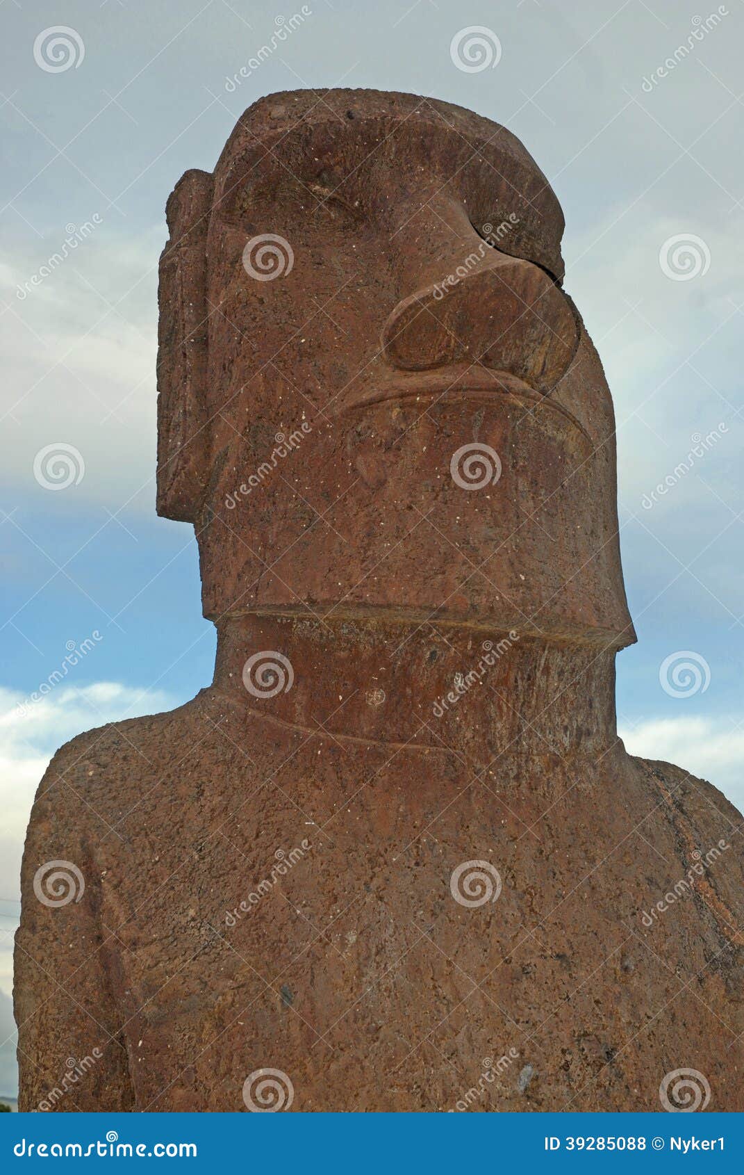 Moai Stone Statue at Rapa Nui - Easter Island Stock Photo - Image of ...