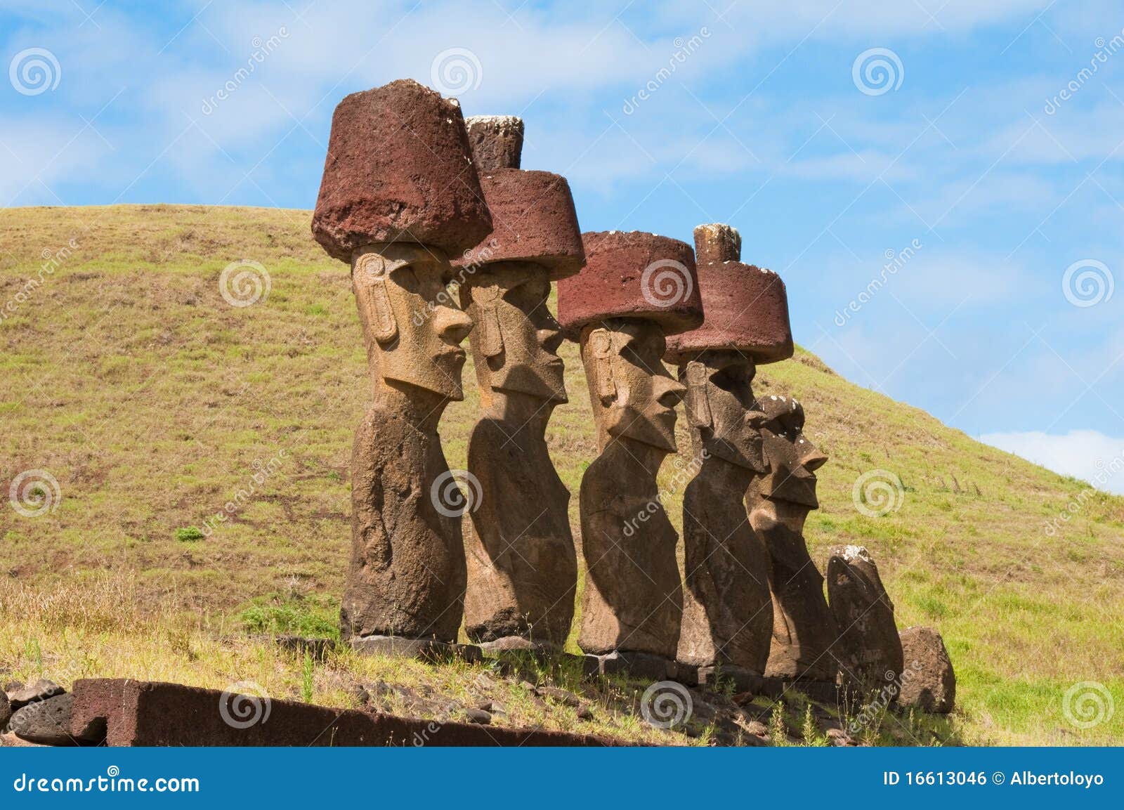 Moais stock photo. Image of travel, anakena, religion - 16613046
