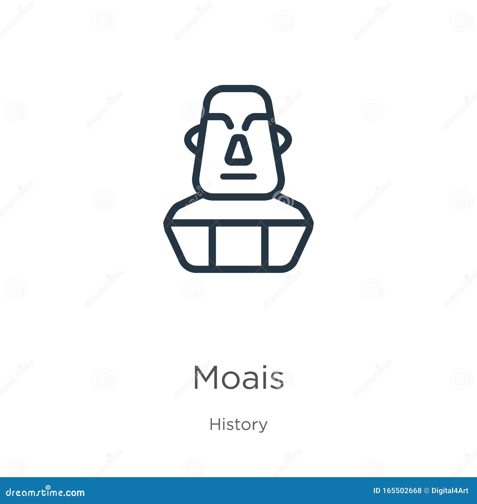 Moai Moais Monolithic Statues Royalty-Free Stock Image | CartoonDealer ...