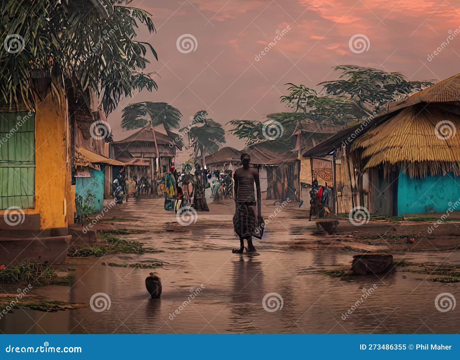 Moanda, Kongo Central, Congo (Kinshasa). Generative AI. Stock ...