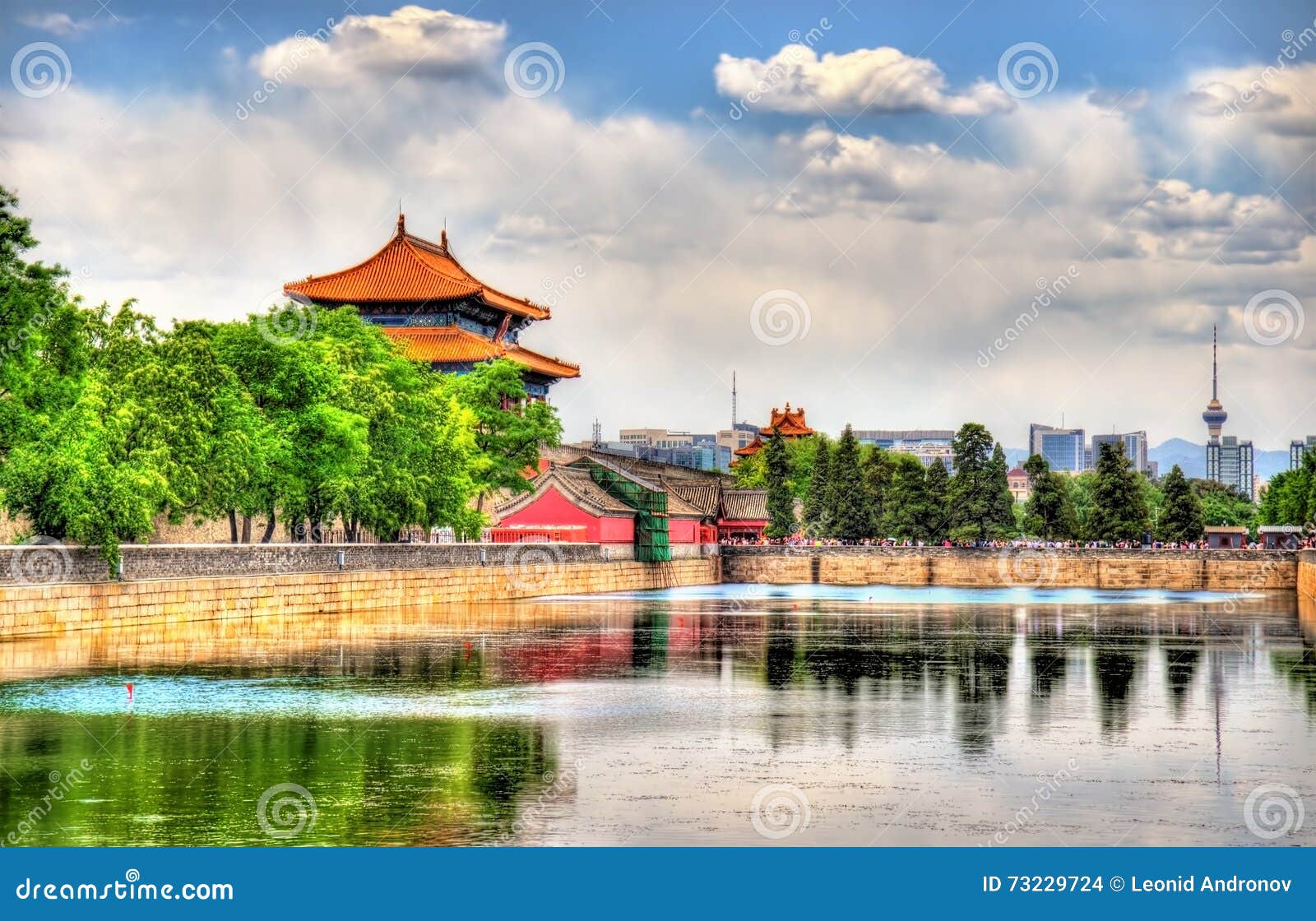 Moat Around the Forbidden City - Beijing Stock Photo - Image of ...