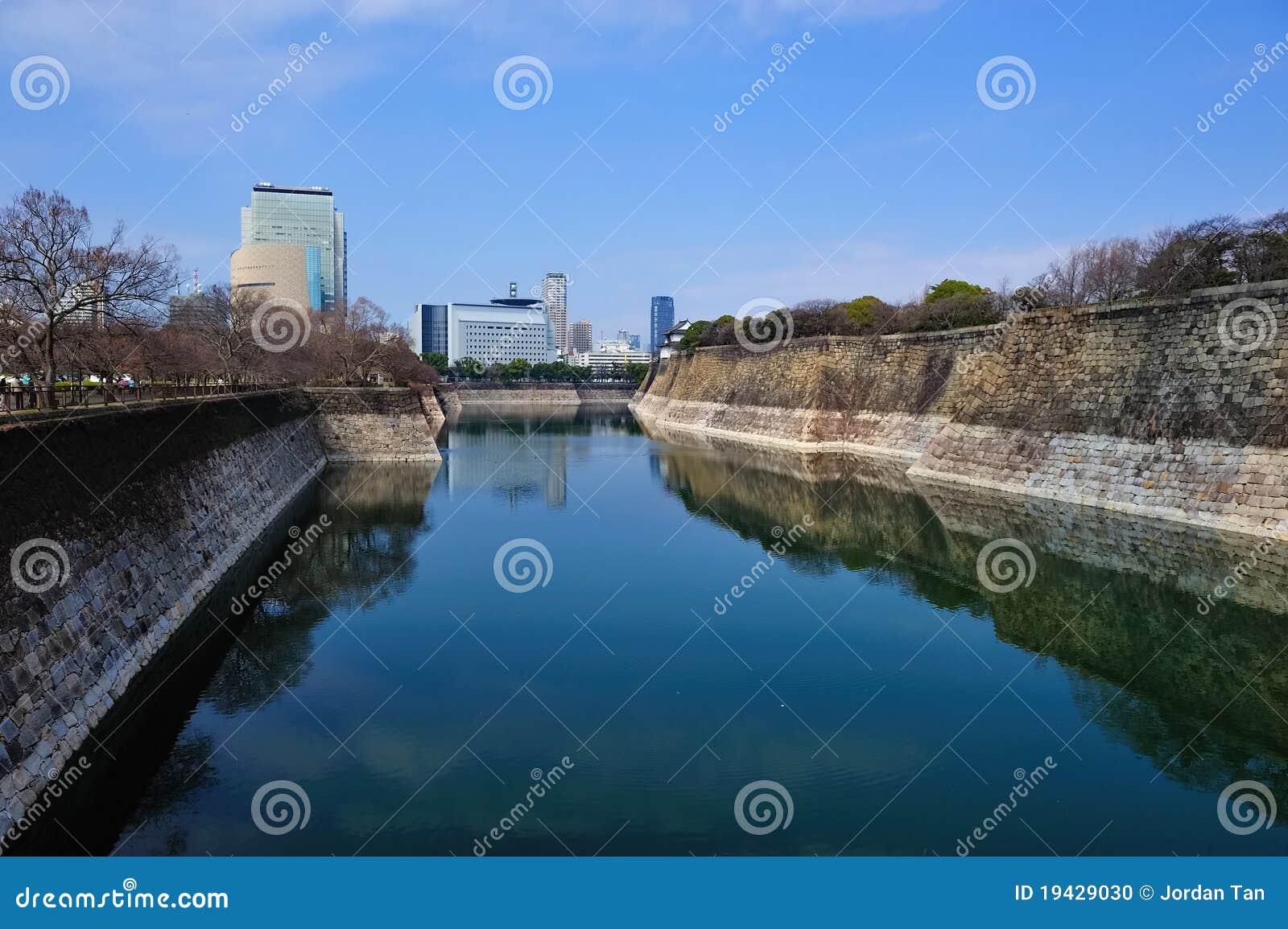 Moat of Osaka Castle in Japan Stock Photo - Image of outdoor, structure ...