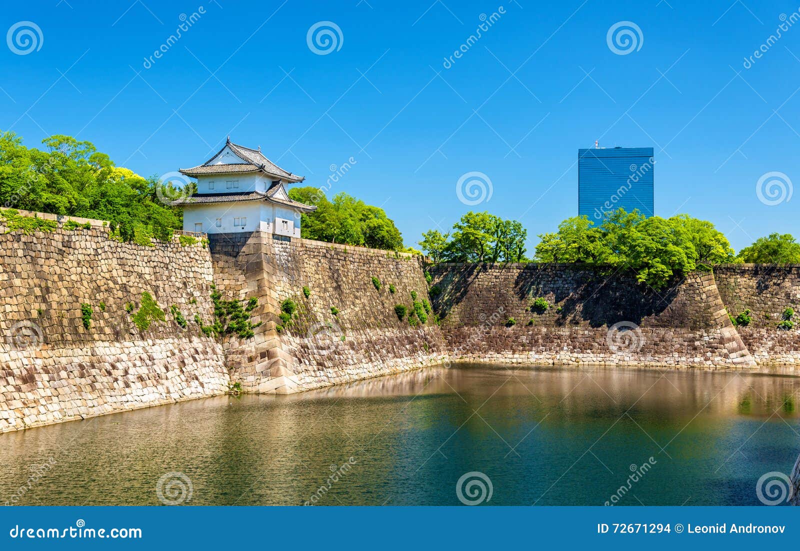 Moat of Osaka Castle in Japan Stock Photo - Image of culture, osakajo ...