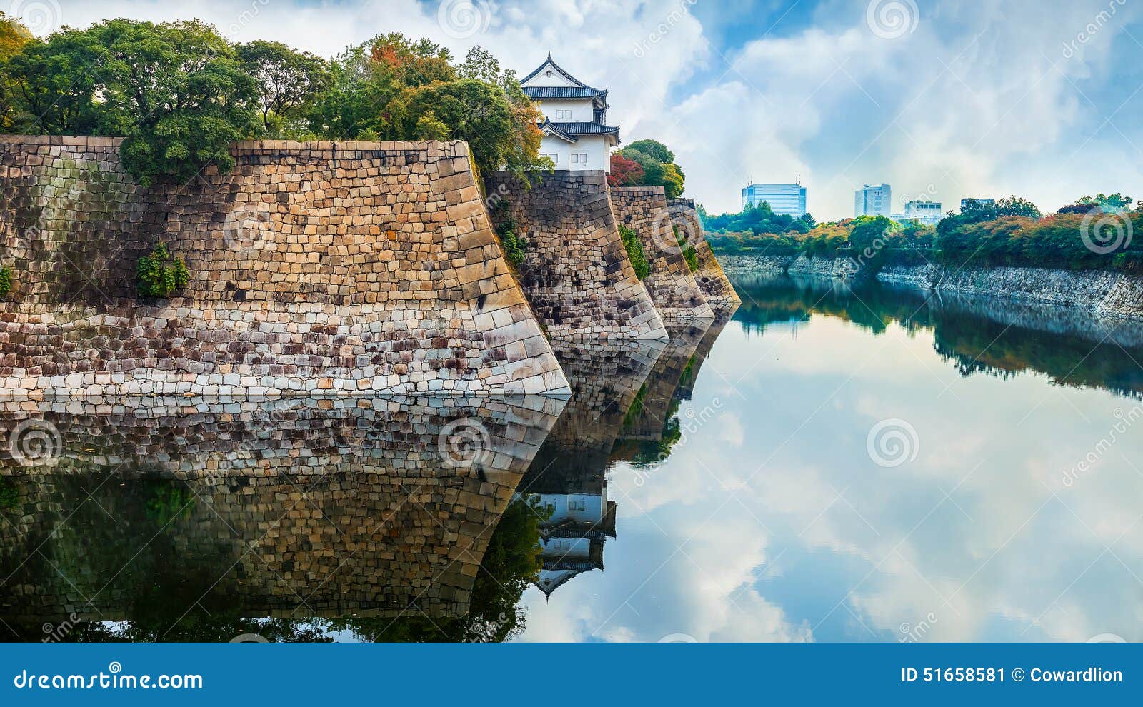 Moat of Osaka Castle in Osaka, Japan Stock Image - Image of kansai ...