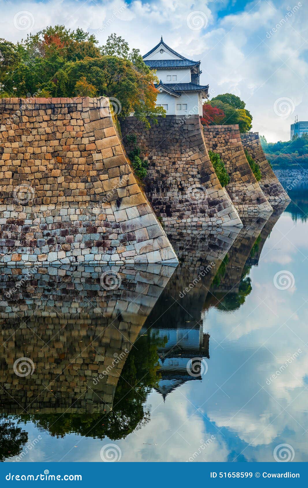 Moat of Osaka Castle in Osaka Stock Image - Image of ancient, moat ...