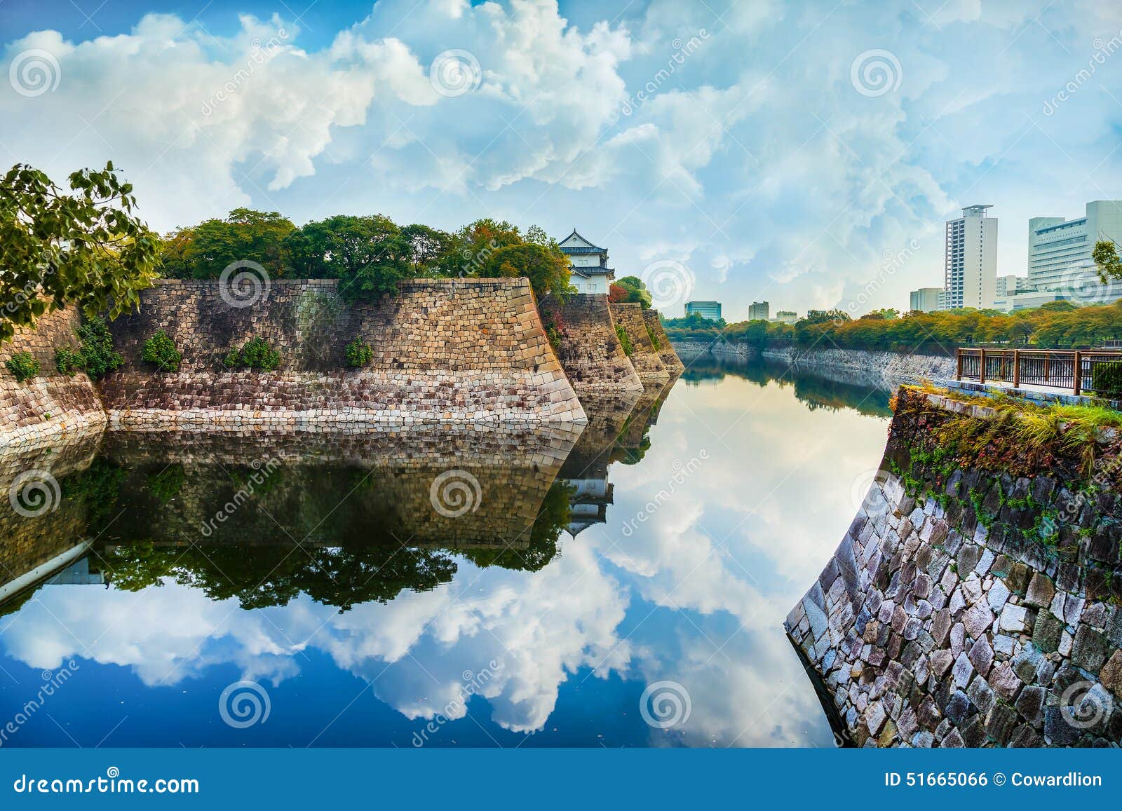 Moat of Osaka Castle in Osaka Stock Photo - Image of osakajo, castle ...