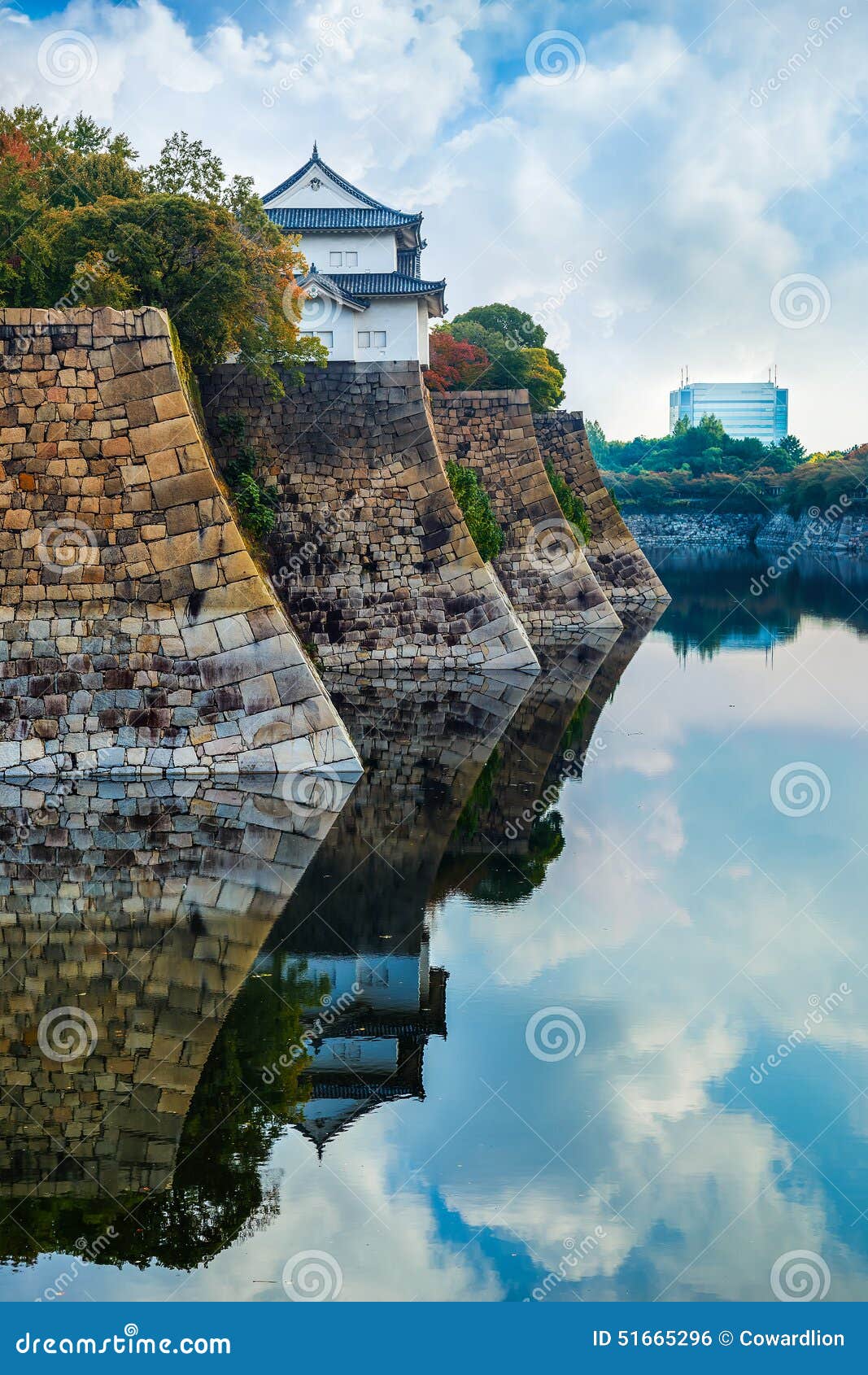 Moat of Osaka Castle in Osaka Stock Photo - Image of kansai, ancient ...
