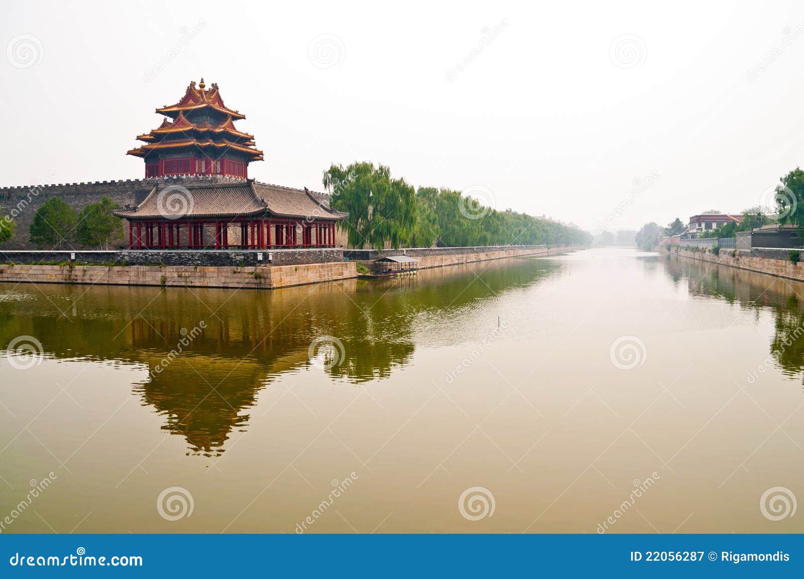 Moat Outside Foridden City in Beijing Stock Image - Image of blue ...