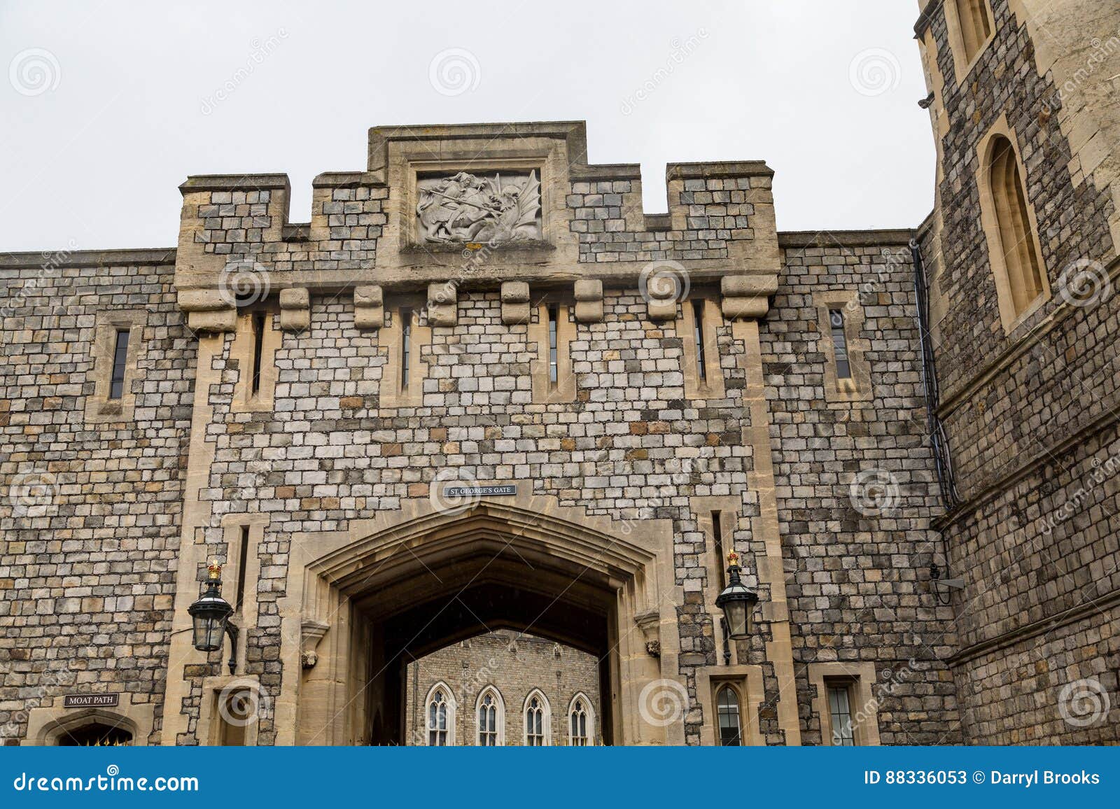 Moat Path by St Georges Gate Stock Image - Image of landmark, british ...