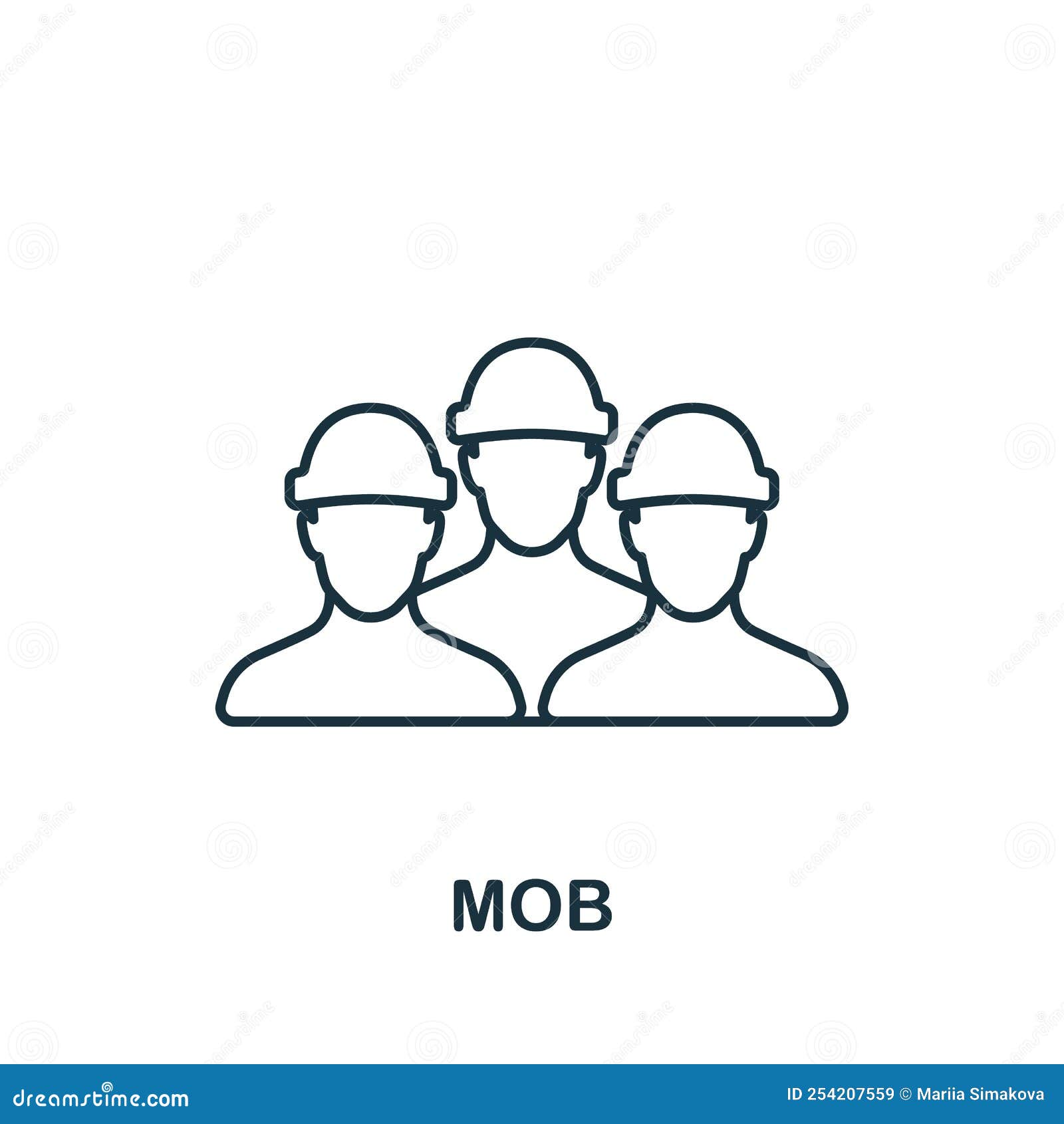 Mob Icon. Line Simple Line Protest Icon for Templates, Web Design and ...
