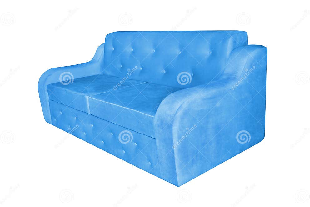 Mob?lia Moderna Azul Do Sof? Isolada No Fundo Branco Imagem de Stock - Imagem de colheita ...