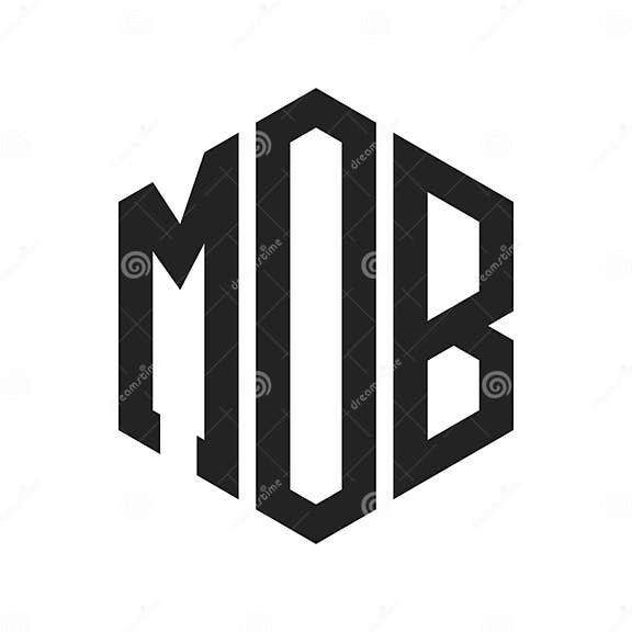MOB Logo Design. Initial Letter MOB Monogram Logo Using Hexagon Shape ...