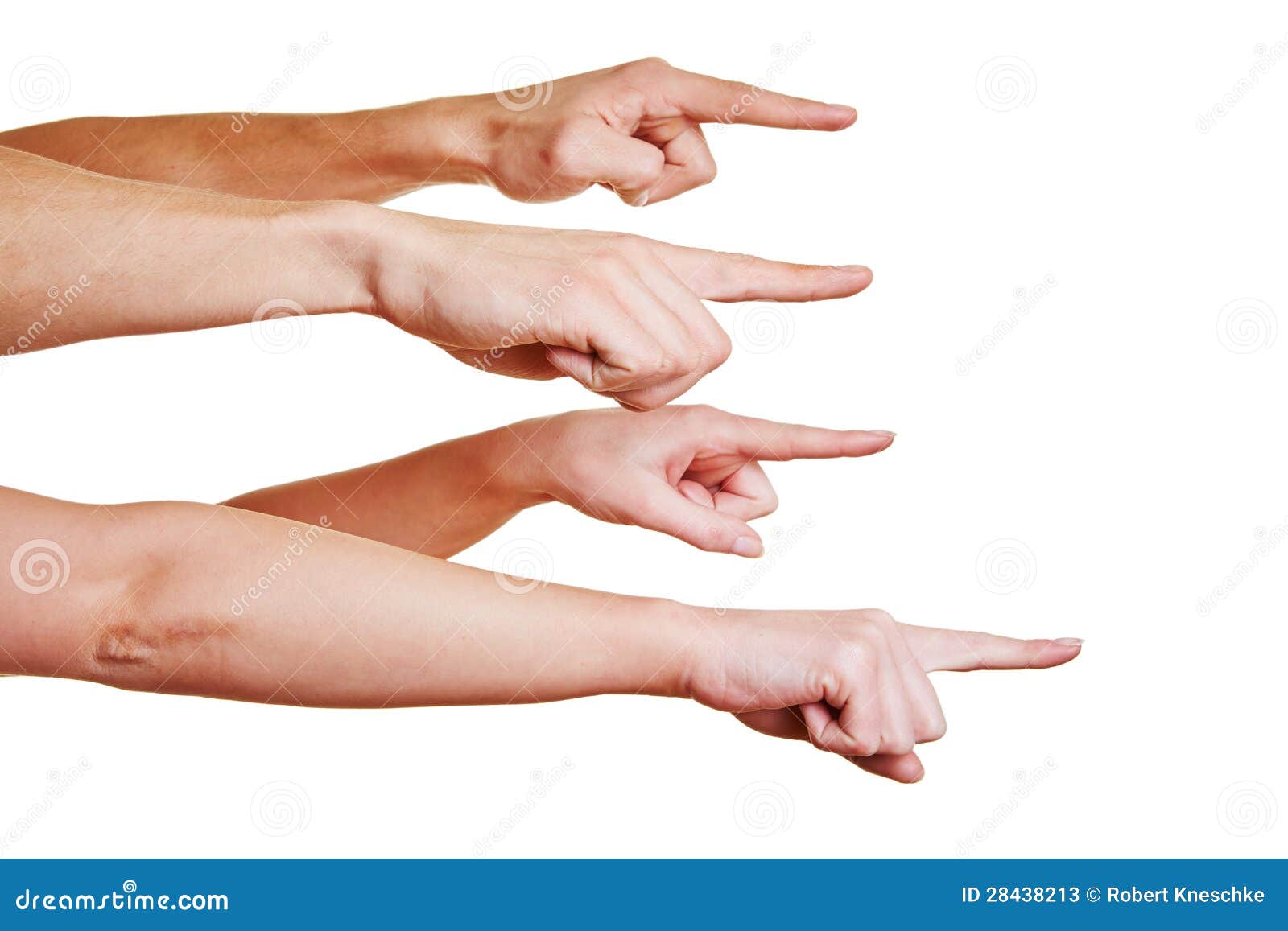 Mobbing with Squealing Fingers Stock Image - Image of direction ...