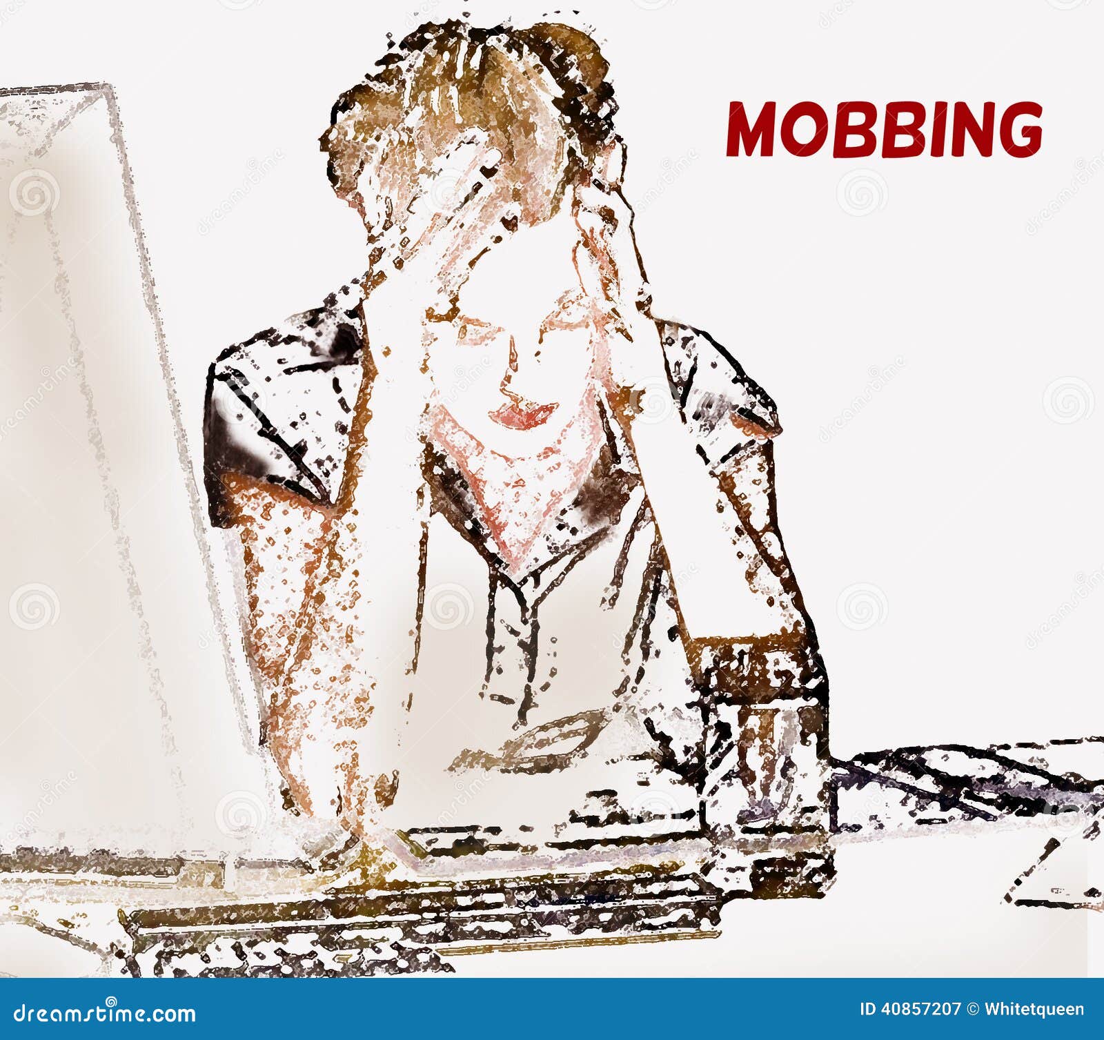 Stop Mobbing, Bullying Trolling Vector | CartoonDealer.com #226639656