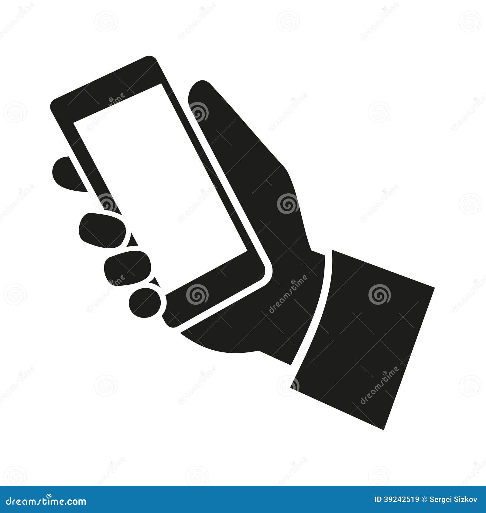 Mobiel Telefoon In Hand Pictogram. Vector Vector Illustratie ...