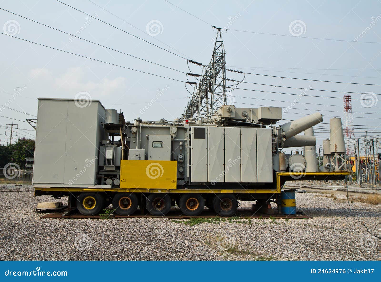 Mobiele De Transformator Van De Hoogspanning Stock Foto - Image of ...