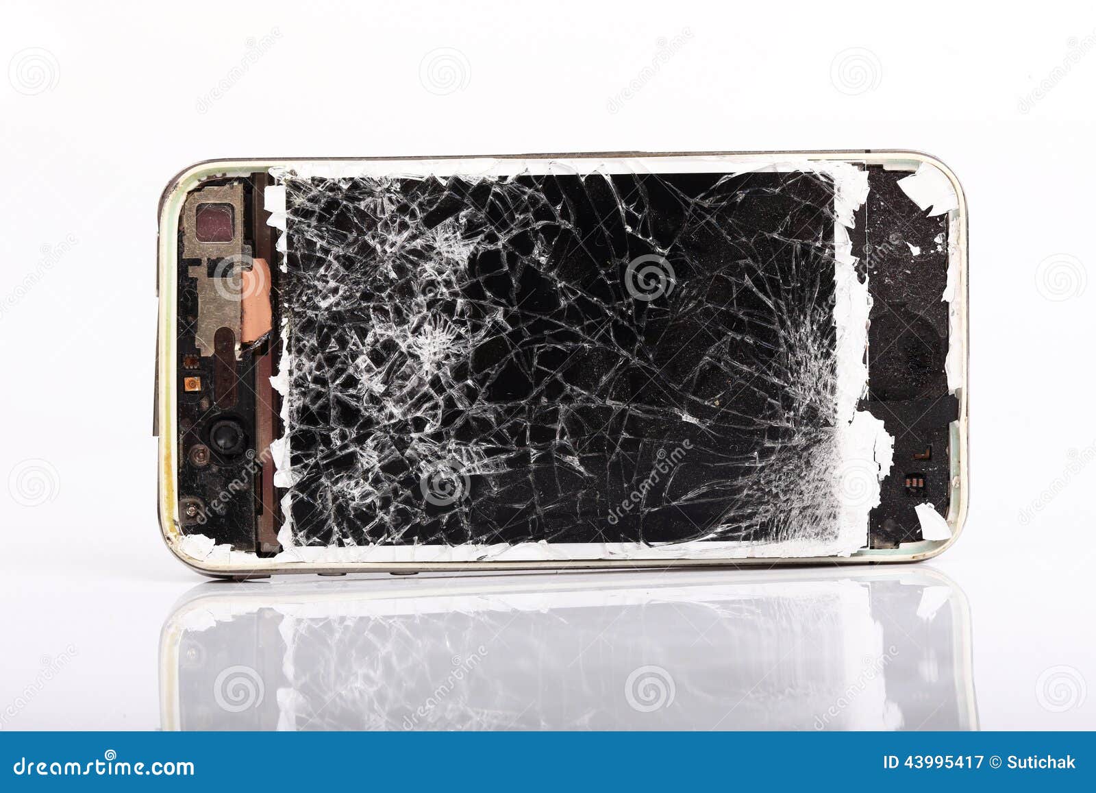 Mobiele gebroken telefoon stock afbeelding. Image of slecht - 43995417