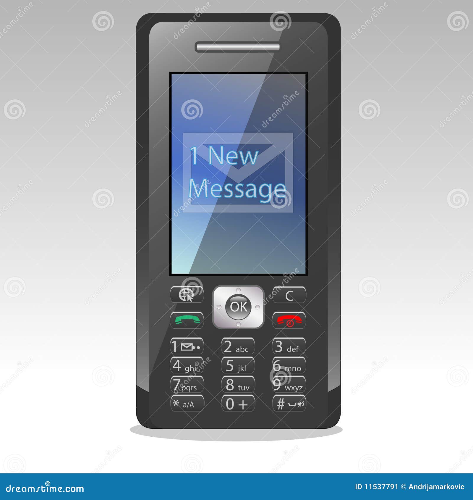 Mobiele Telefoon vector illustratie. Illustration of mededelingen ...