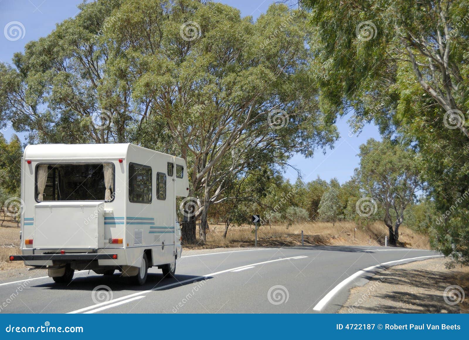 Mobil home on a road stock image. Image of australia, countryside - 4722187