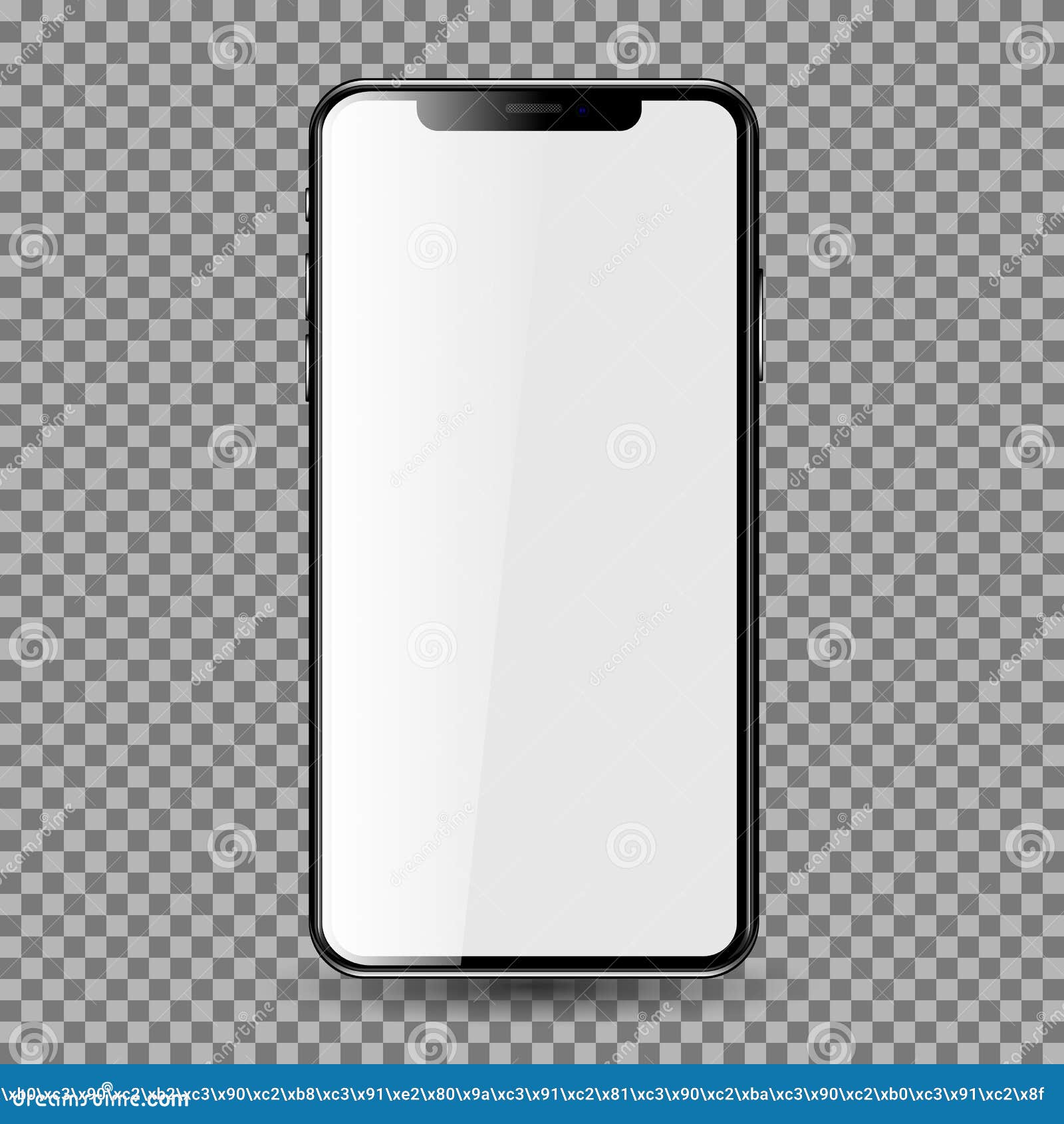 Mobil Phone with Blank Screen. Eps10 Stock Vector - Illustration of ...