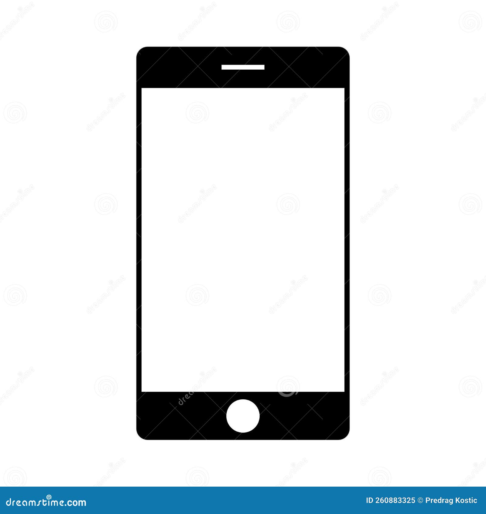 Mobil phone icon stock illustration. Illustration of icon - 260883325