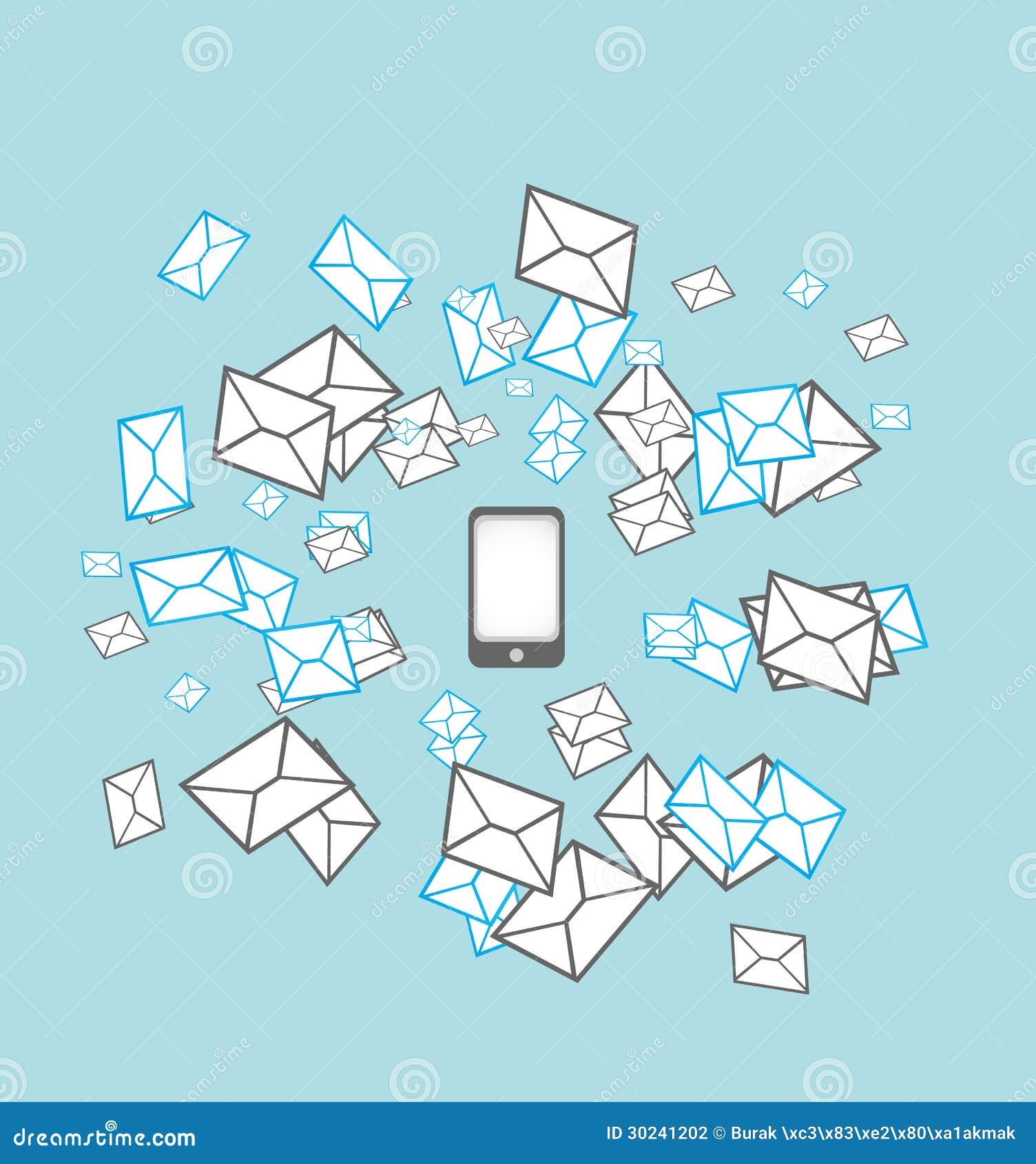 Mobil Phone Messaging Service Concept Stock Vector - Illustration of ...