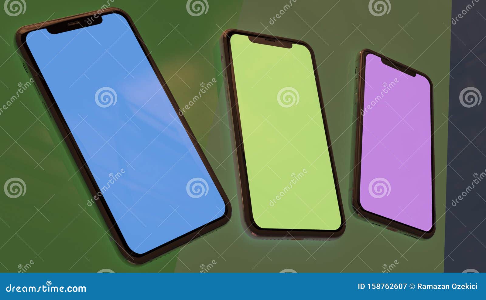 Mobil Phone Realistic 3d Model, of Background. 3d Render Stock ...