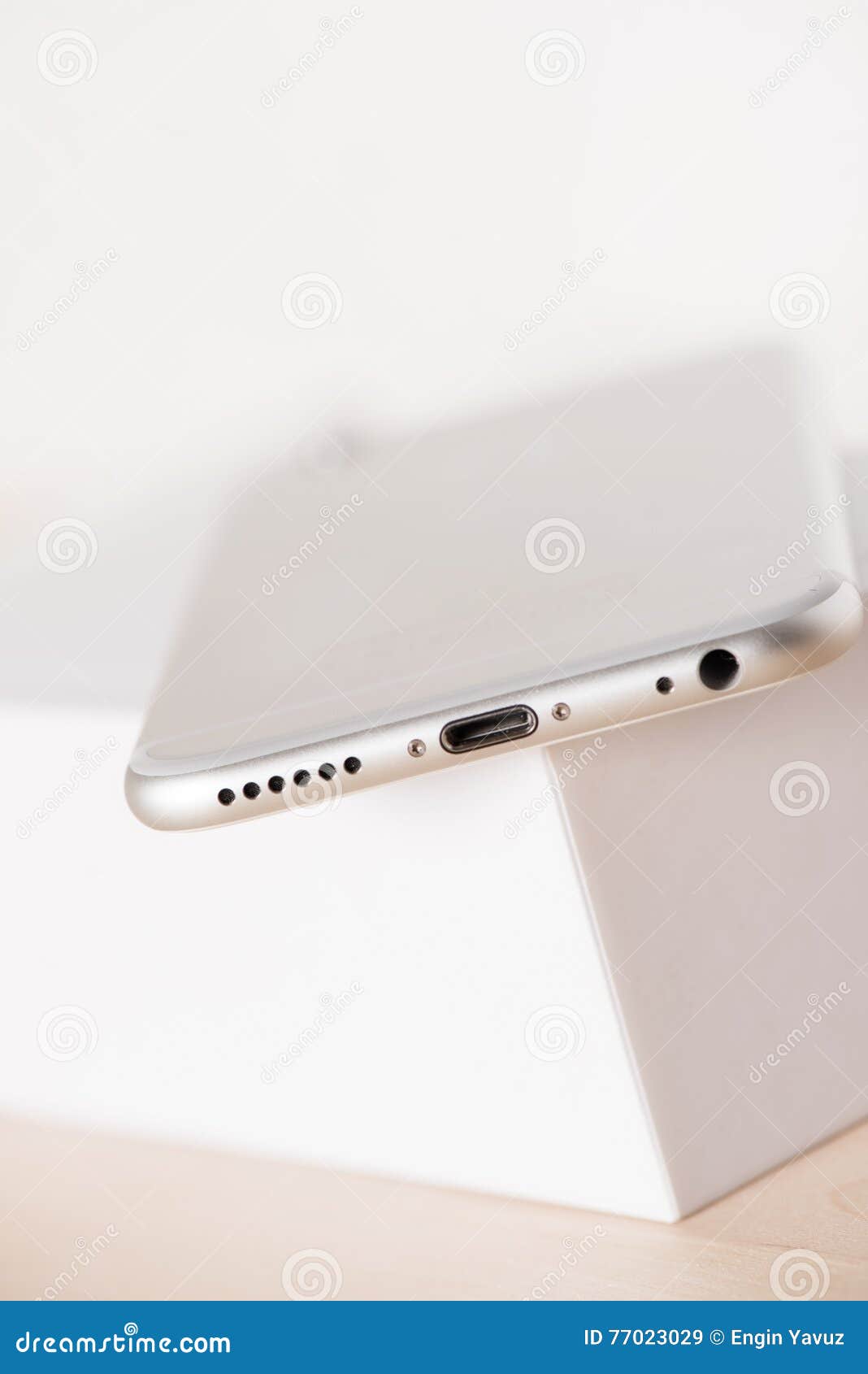 Mobil phone with white box stock image. Image of auto - 77023029