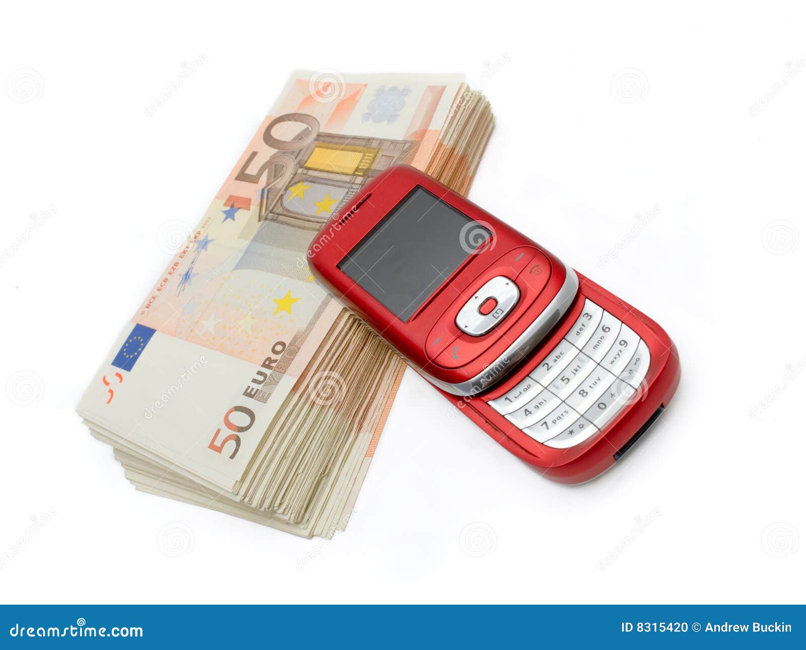 Mobil Telephone & Money Stock Photo - Image of paper, paid: 8315420