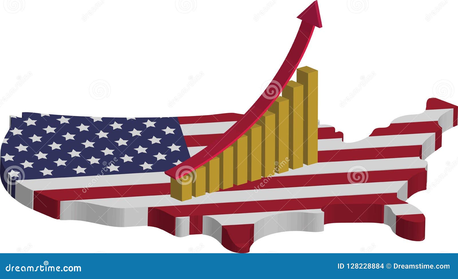 The American Economy is Booming Stock Vector - Illustration of vector ...