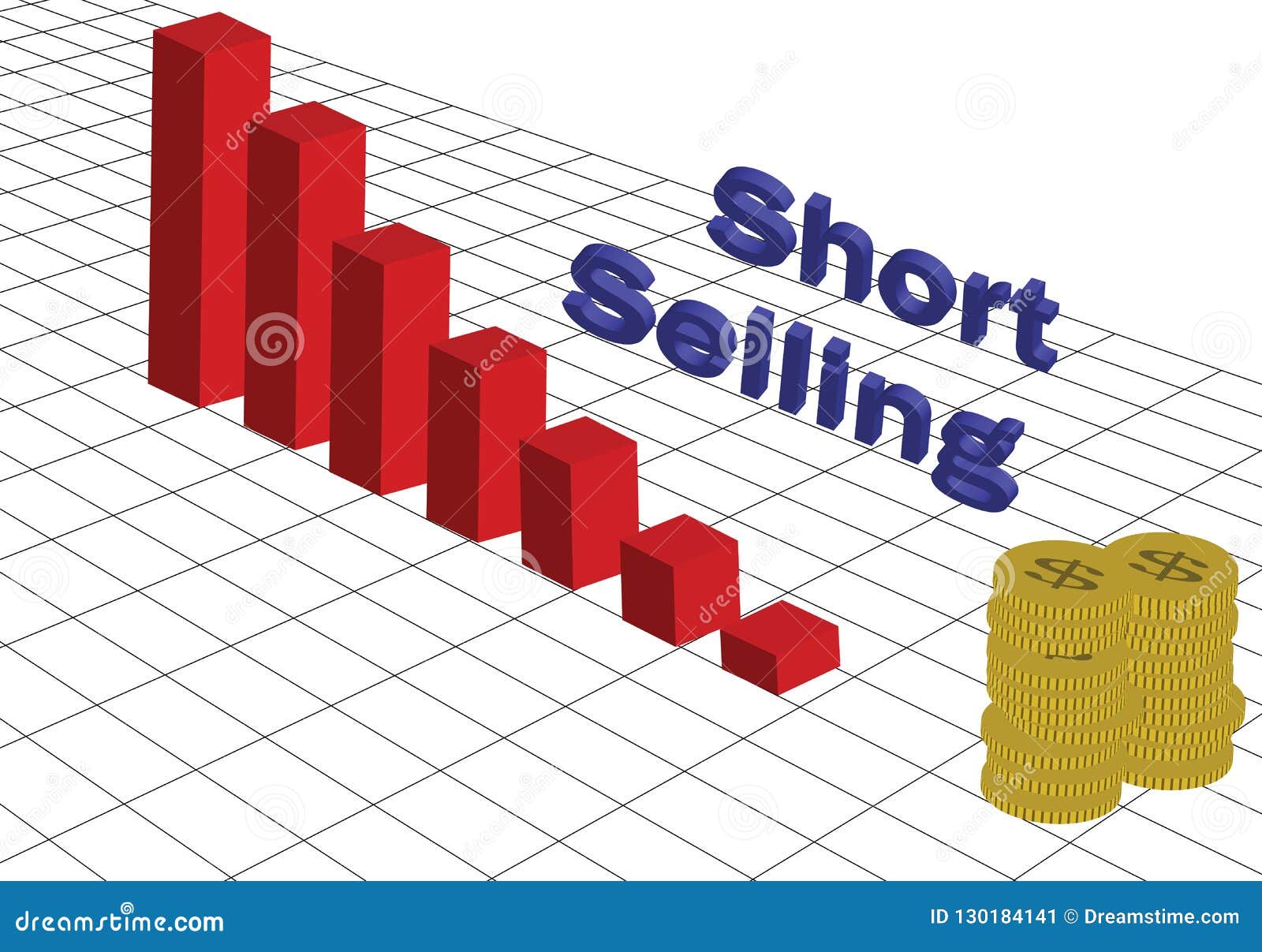 Short Selling in Three Dimensions Stock Vector - Illustration of cover ...