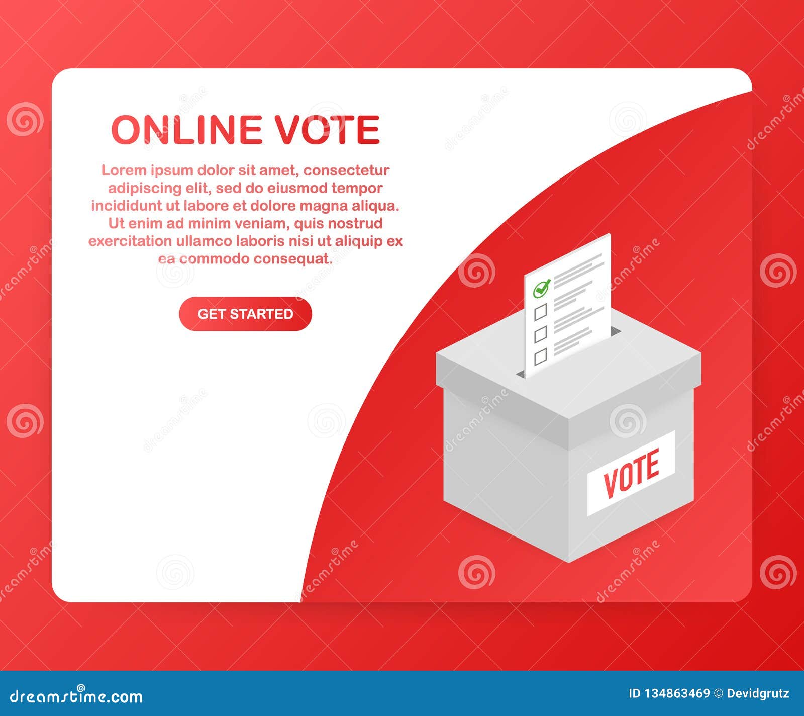 Voting Online Concept. Online Voting Mini People Concept Flat Vector ...